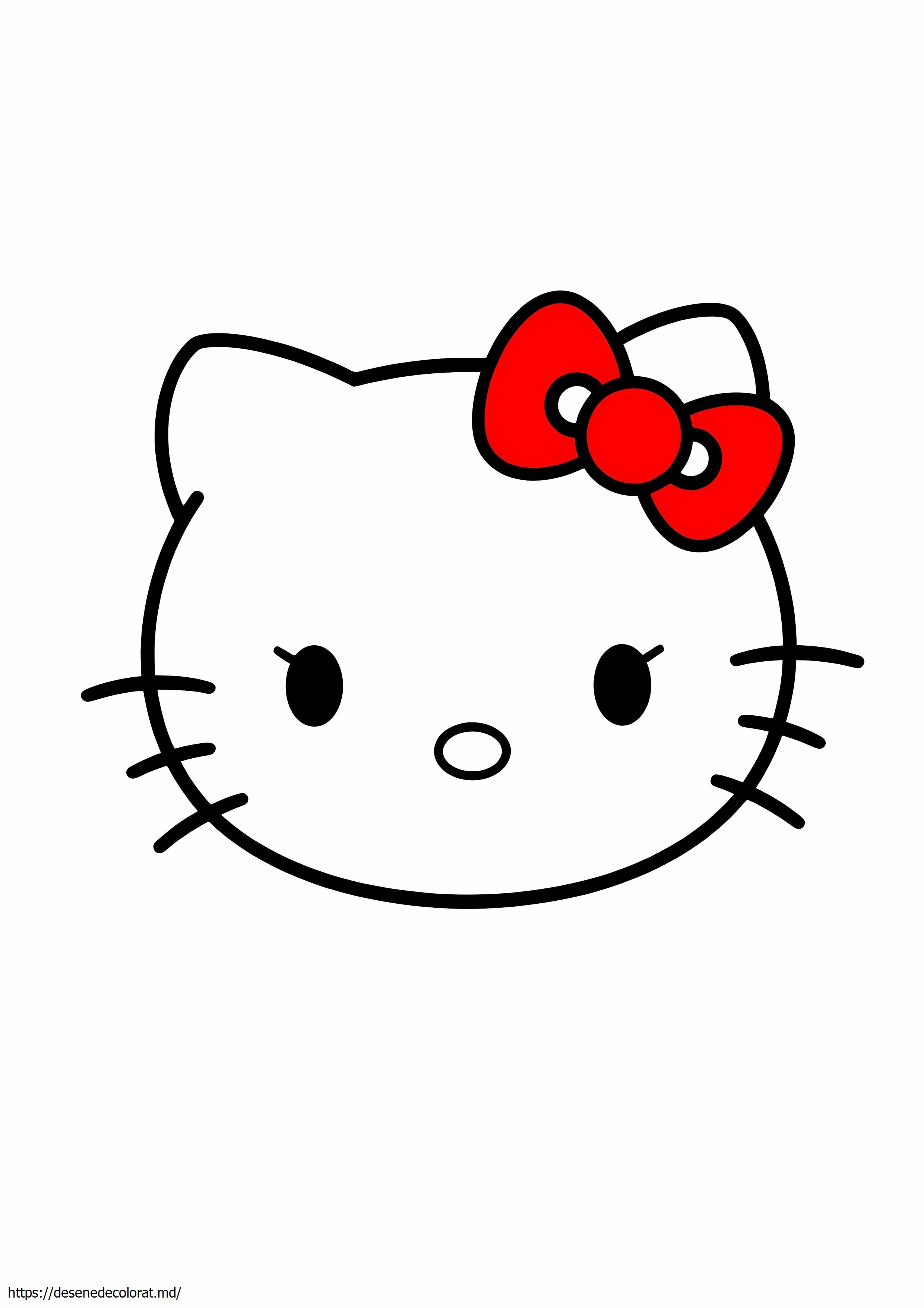 Hello Kitty fata desen de colorat