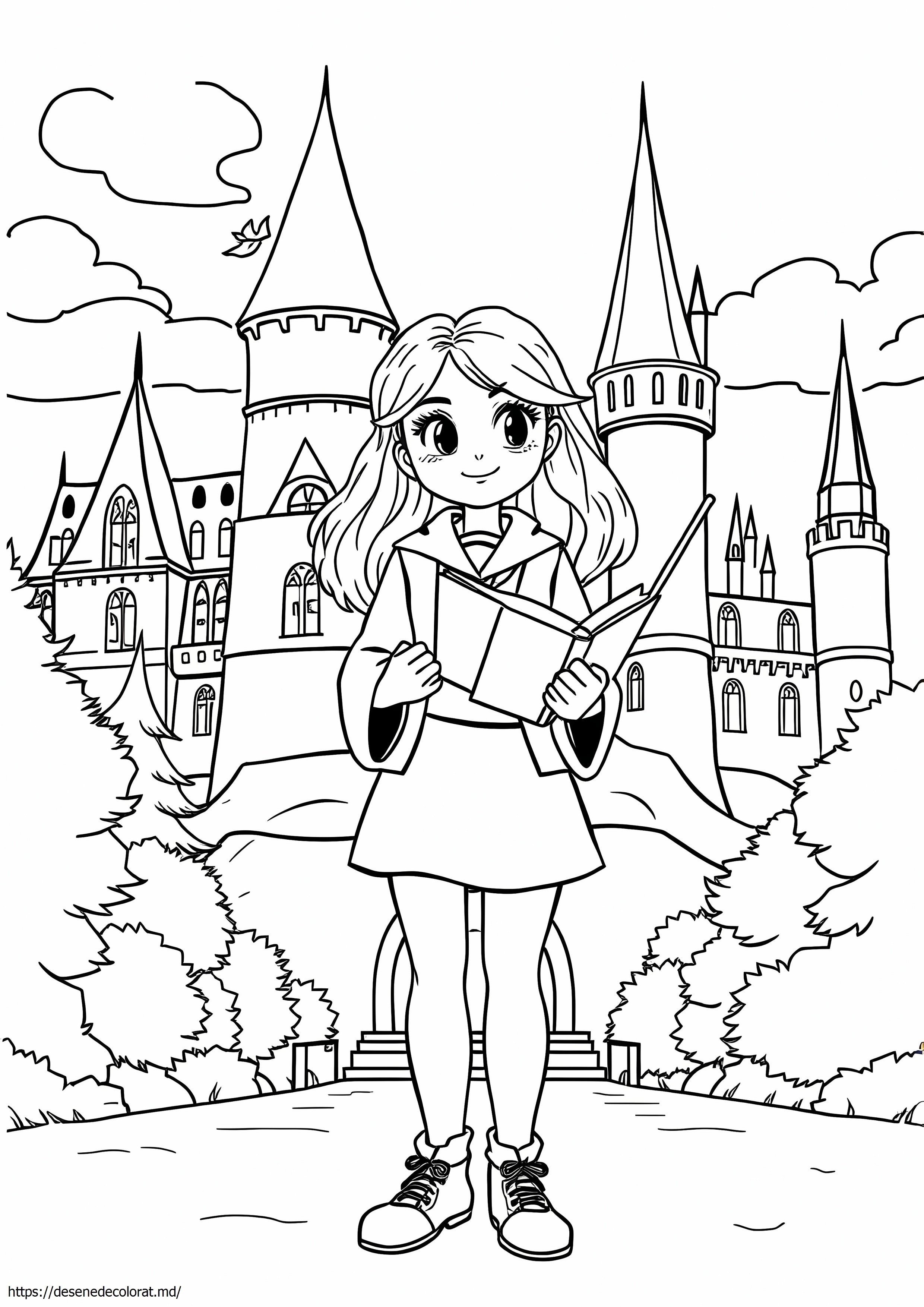 Hermione hogwarts desen de colorat