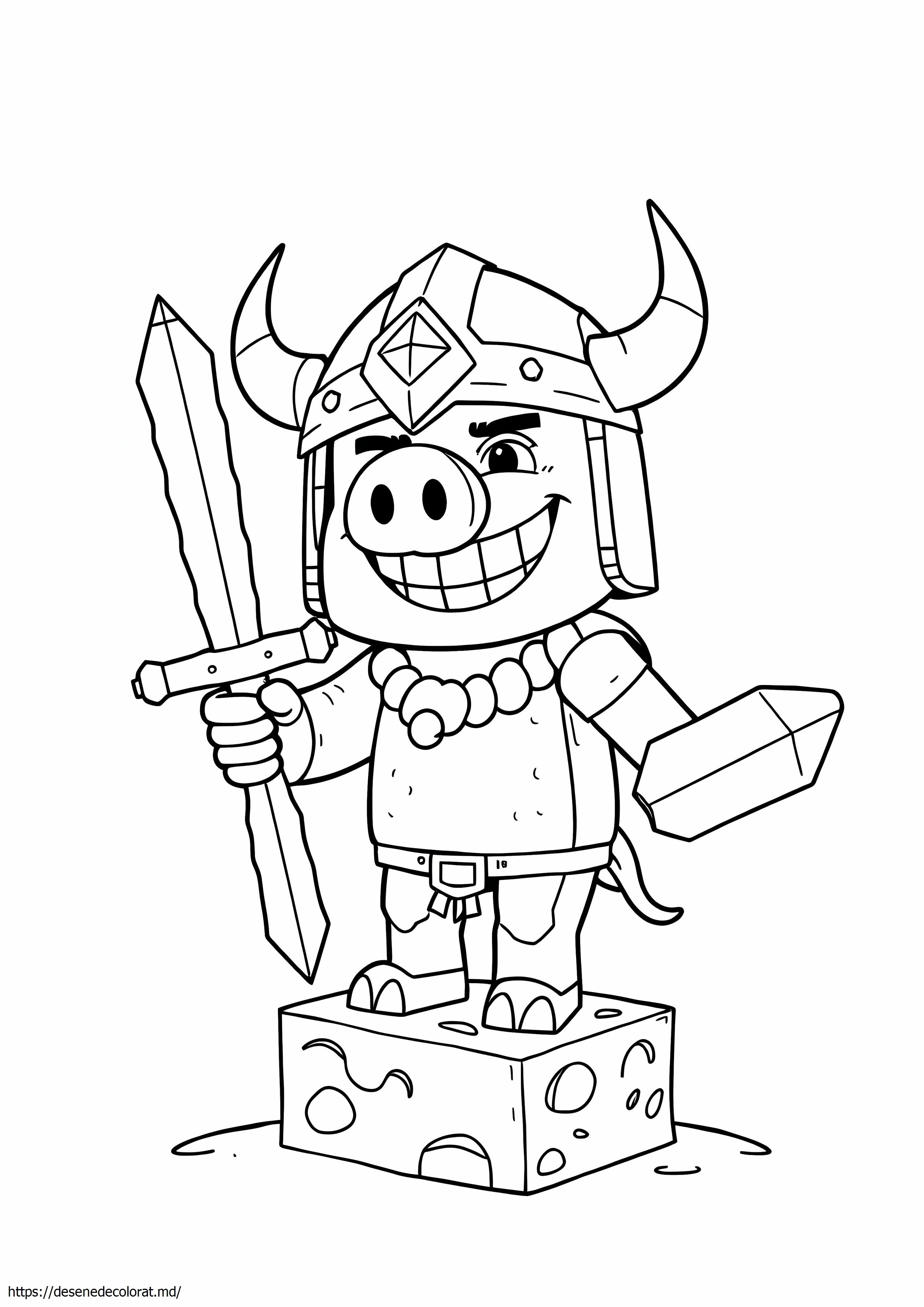 Minecraft piglin desen de colorat
