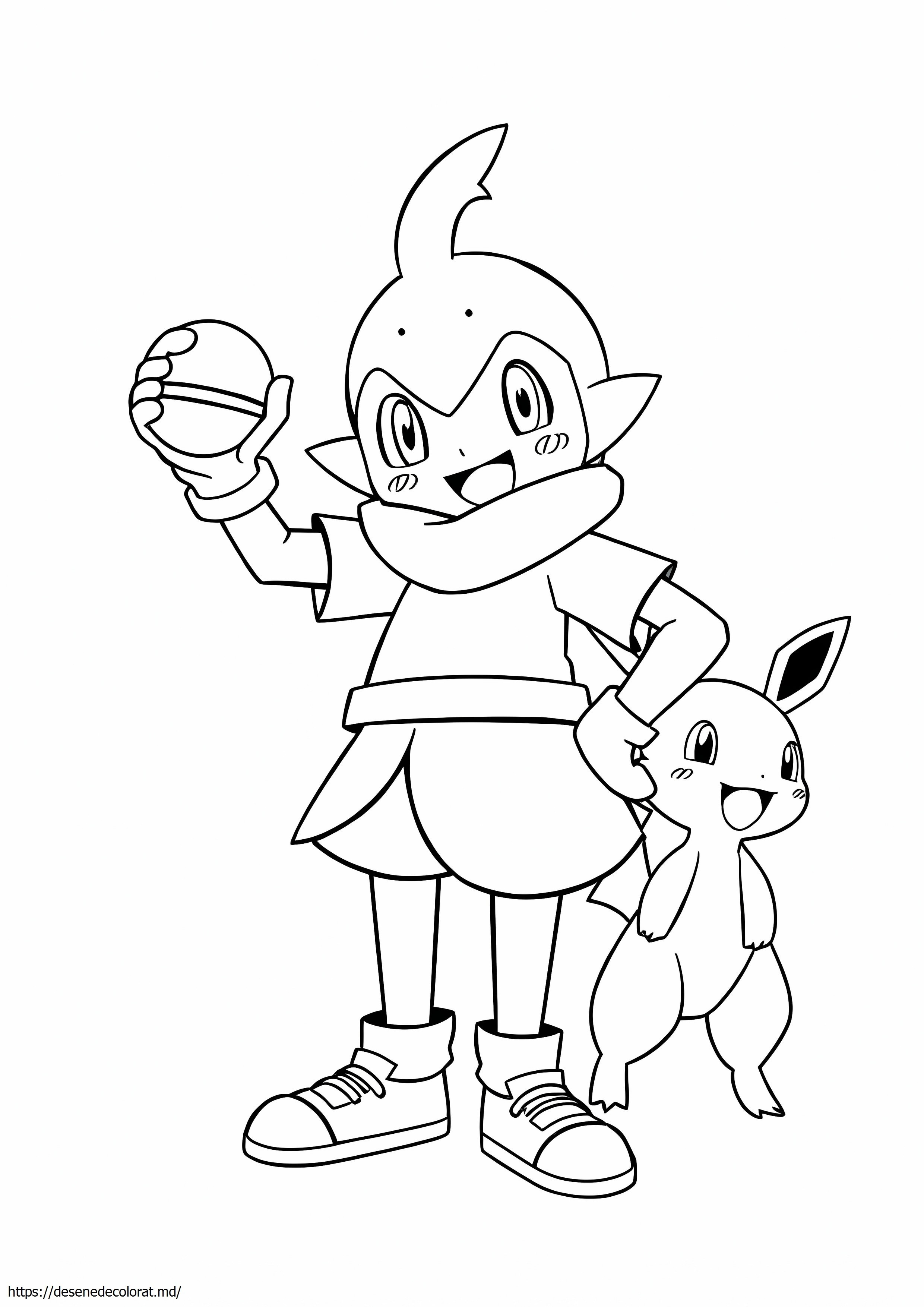 Călătoriile pokemon goh desen de colorat
