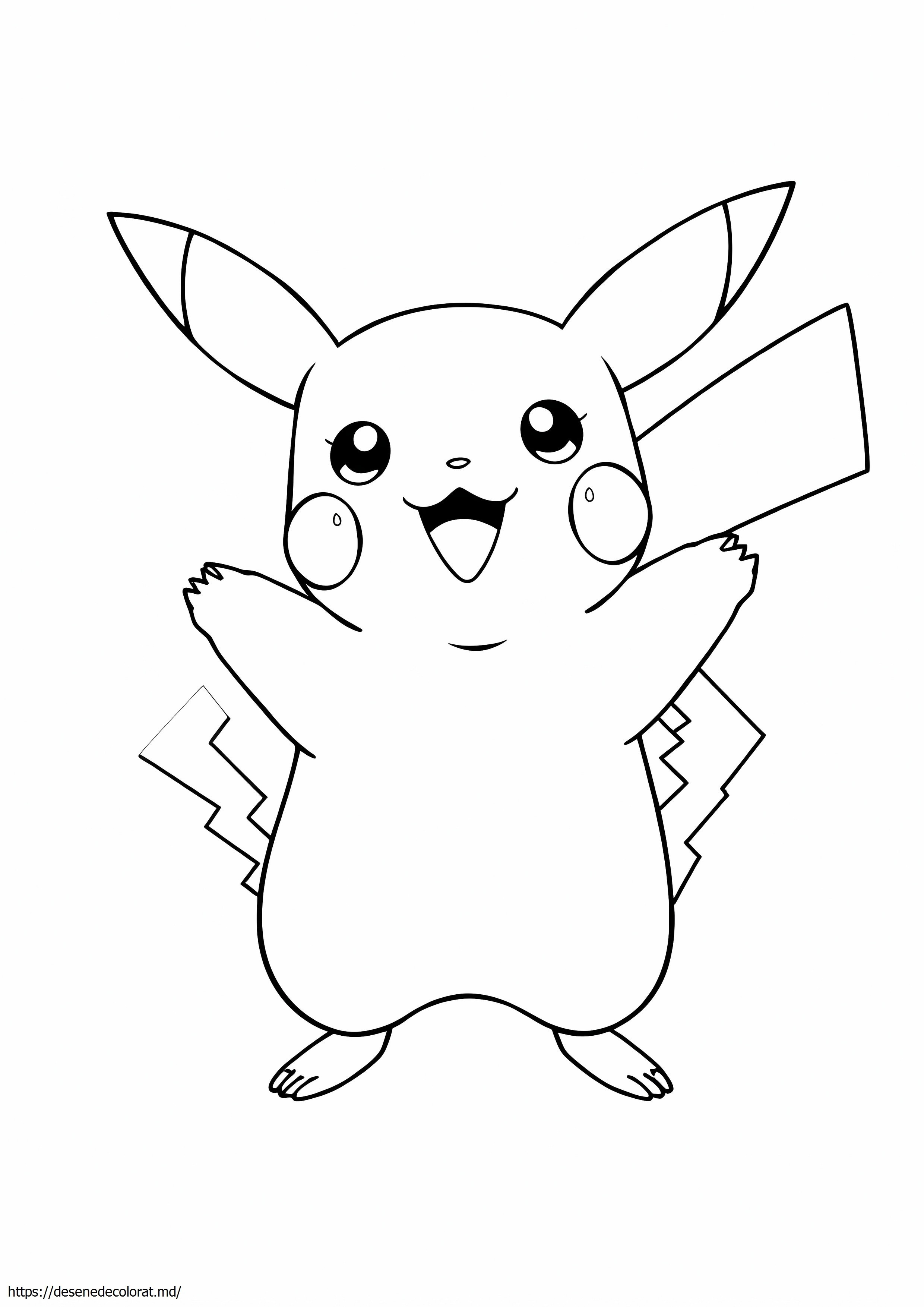 Pokemon pikachu desen de colorat