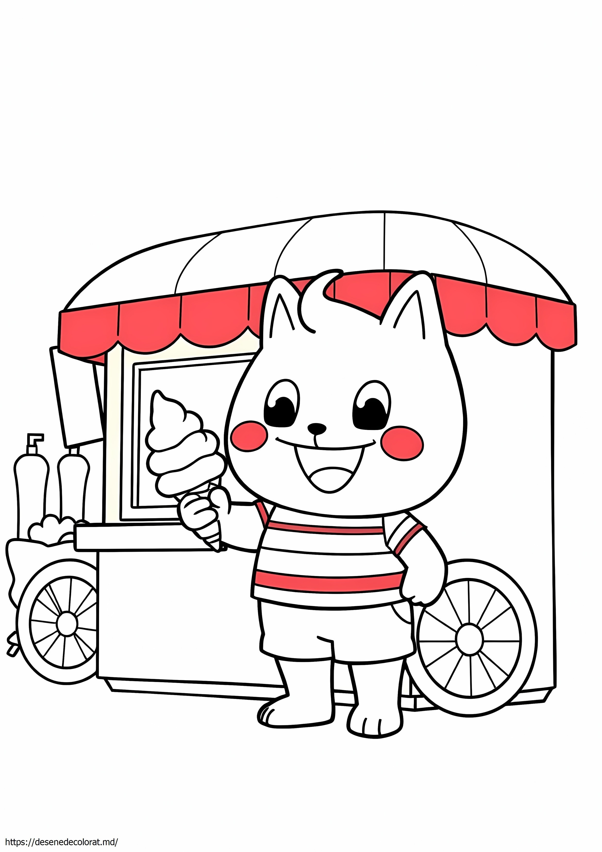 Sanrio badtz maru desen de colorat