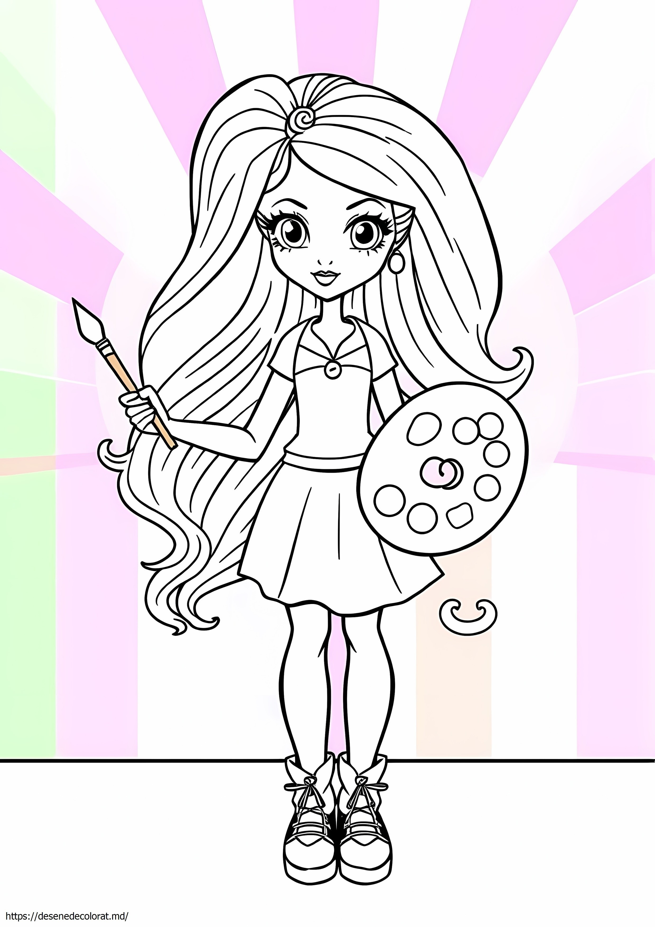 Sunny madison rainbow high desen de colorat