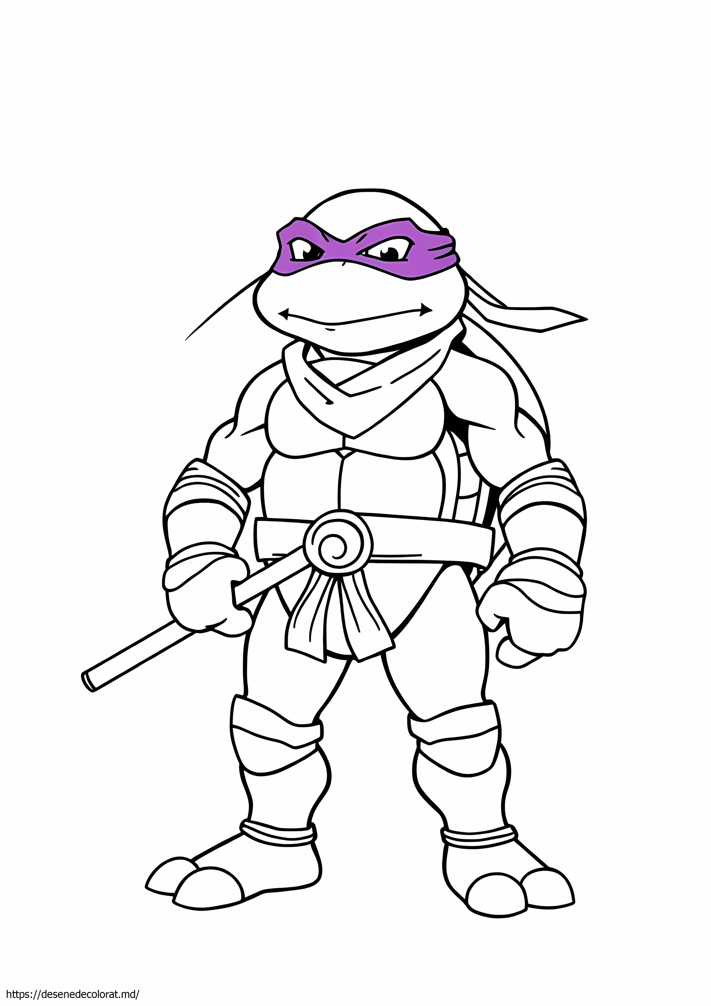 Teenage mutant ninja turtles donatello desen de colorat