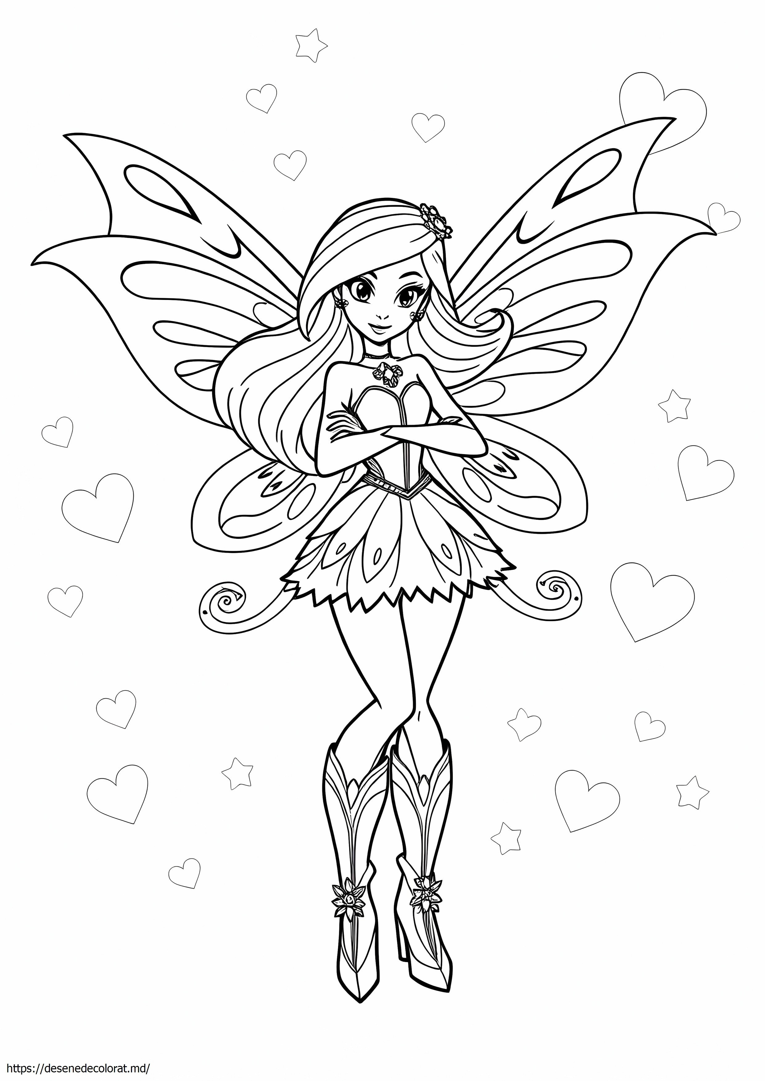 Winx club stella desen de colorat