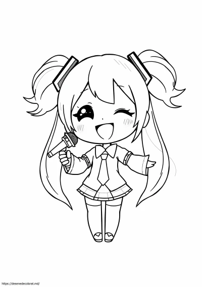 Chibi de colorat - Desene, fise si imagini de Chibi de colorat