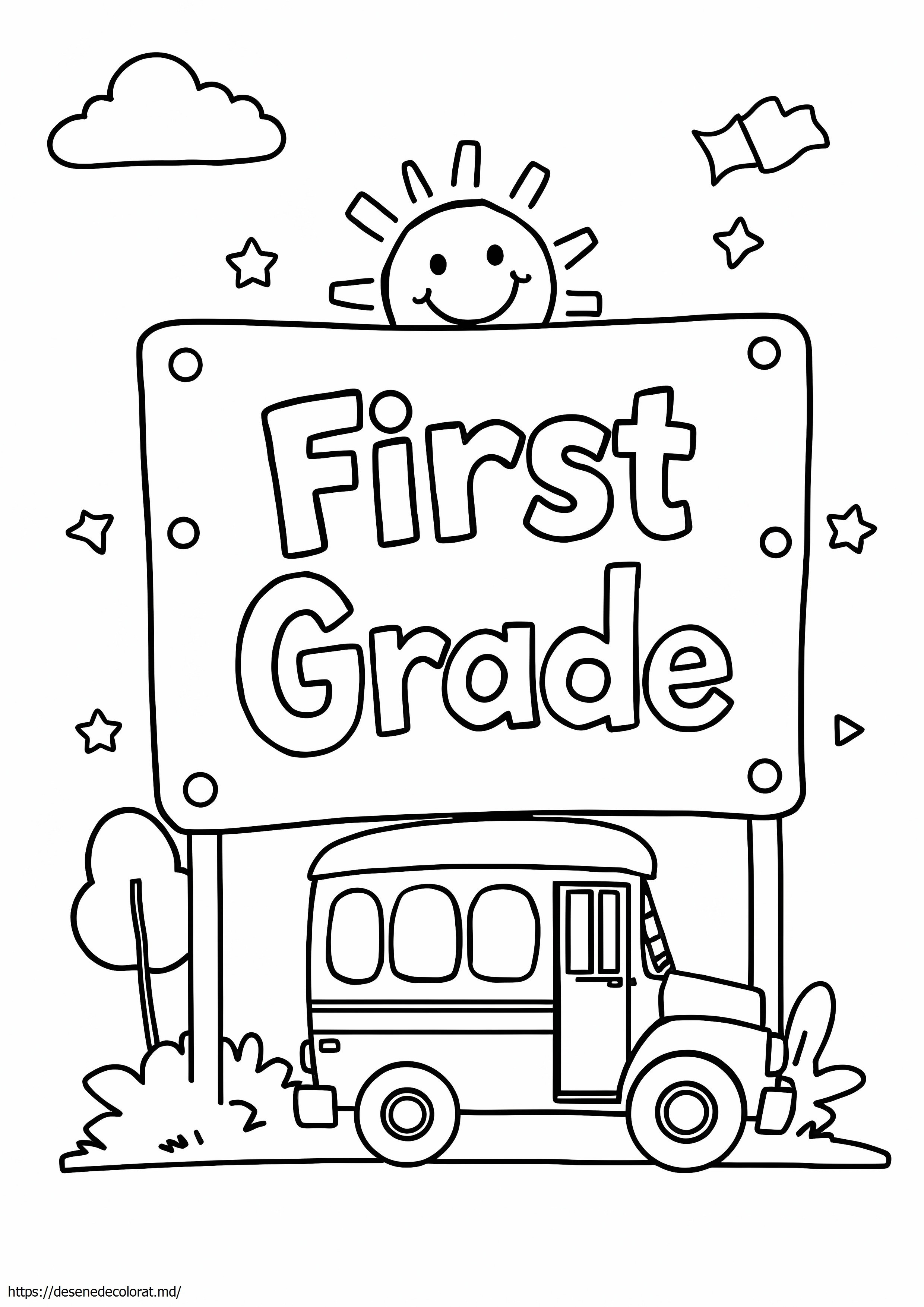 Semn de clasa I desen de colorat