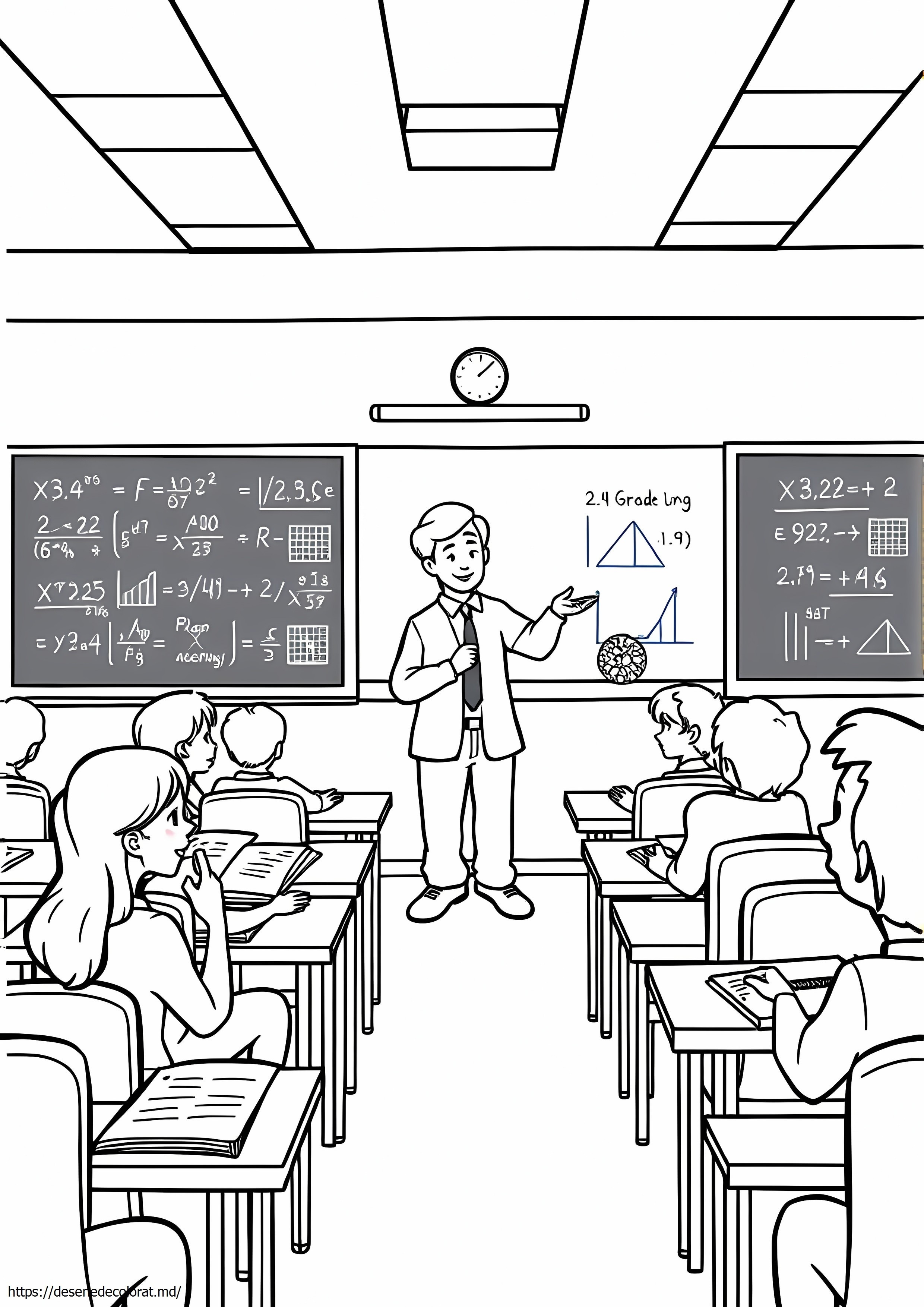 Matematica clasa a VIII-a desen de colorat