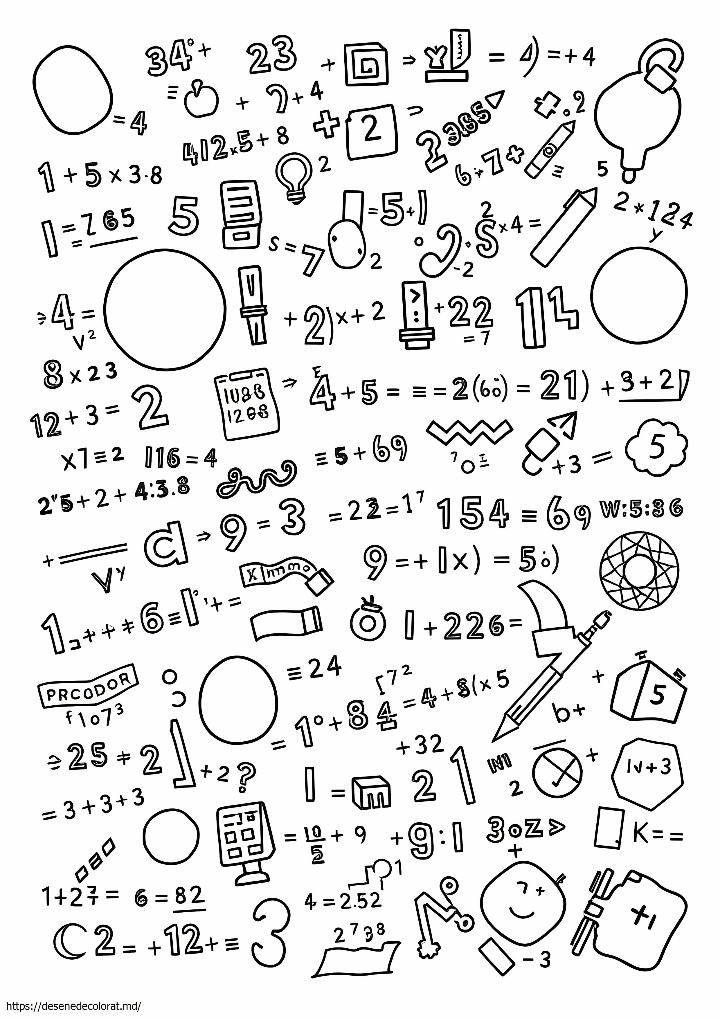 Matematica clasa a VIII-a desen de colorat