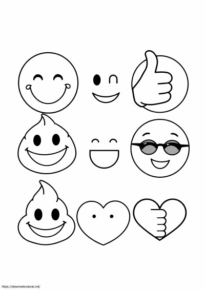 Emoji-uri de colorat - Desene, fise si imagini de Emoji-uri de colorat