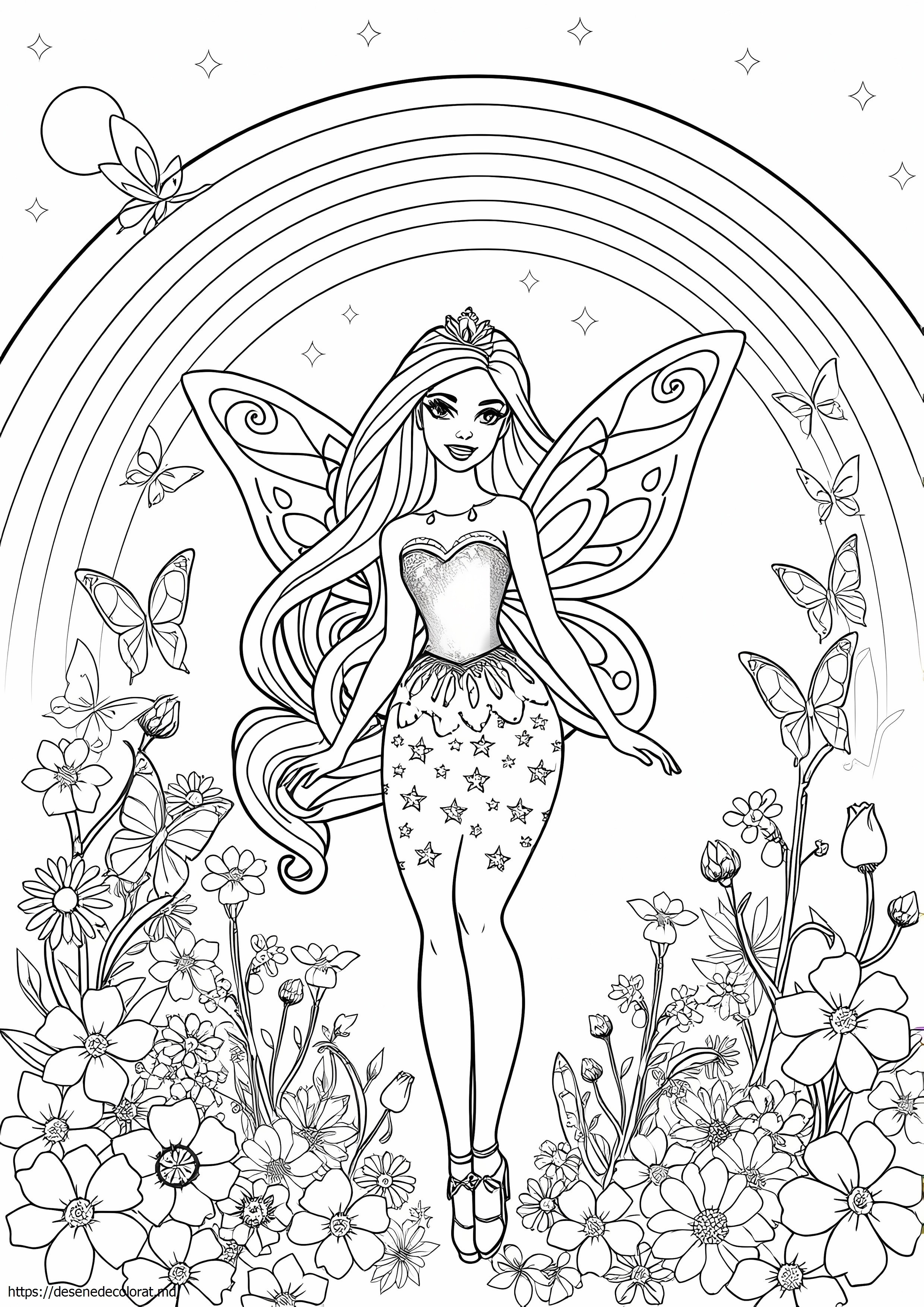 Barbie fairytopia magia curcubeului desen de colorat