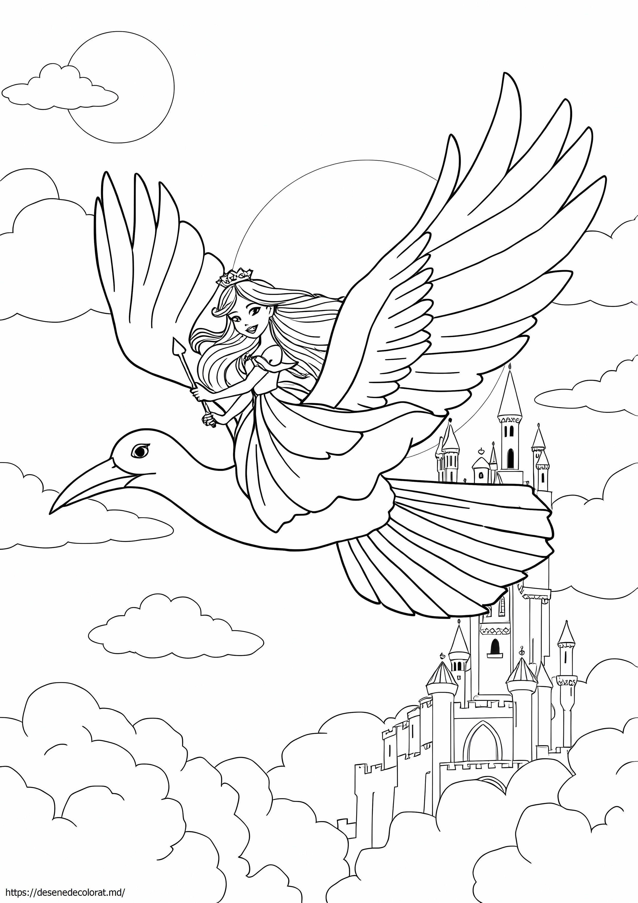 Imagini aeriene prințese desen de colorat