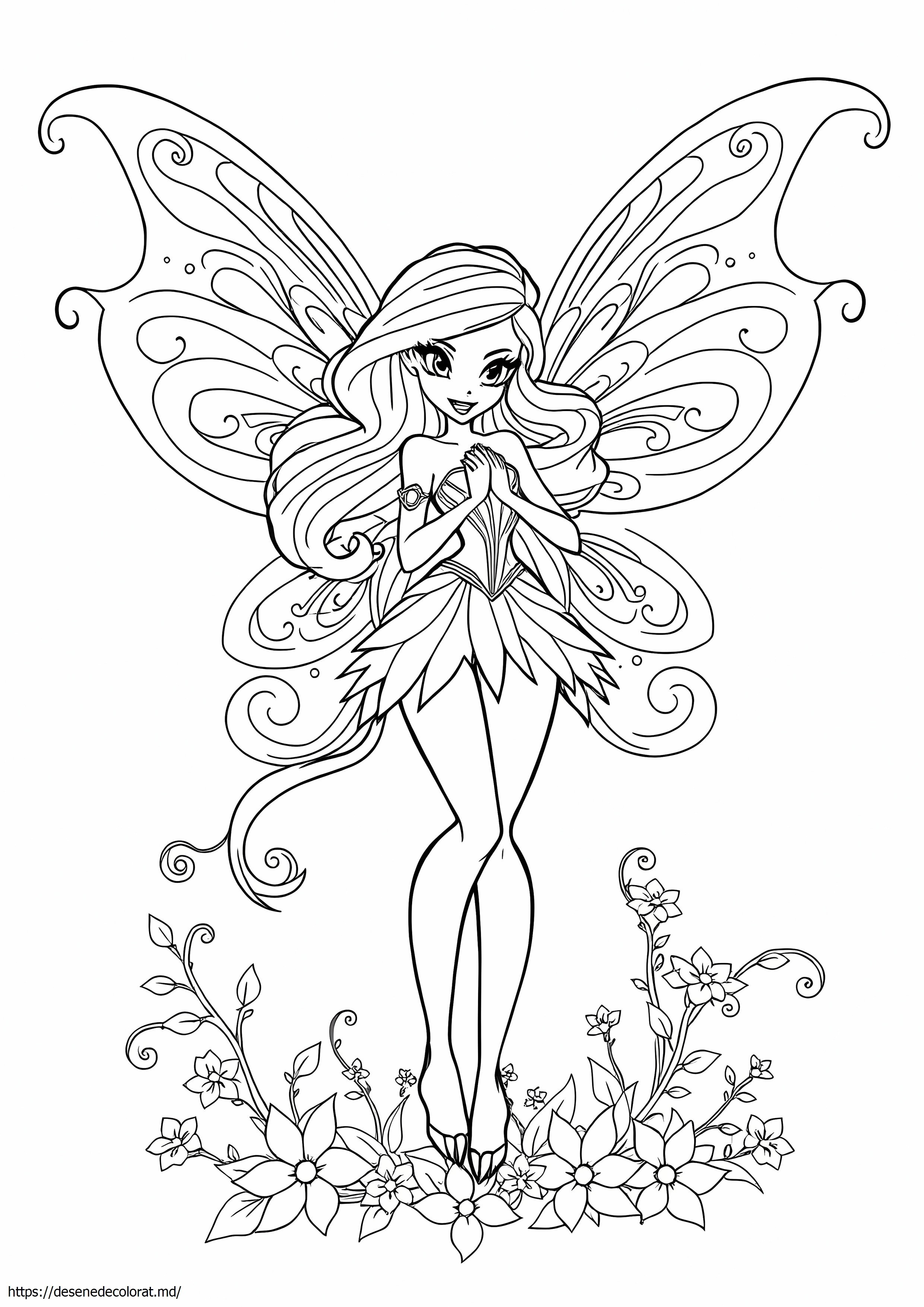 Flora winx club bloomix desen de colorat