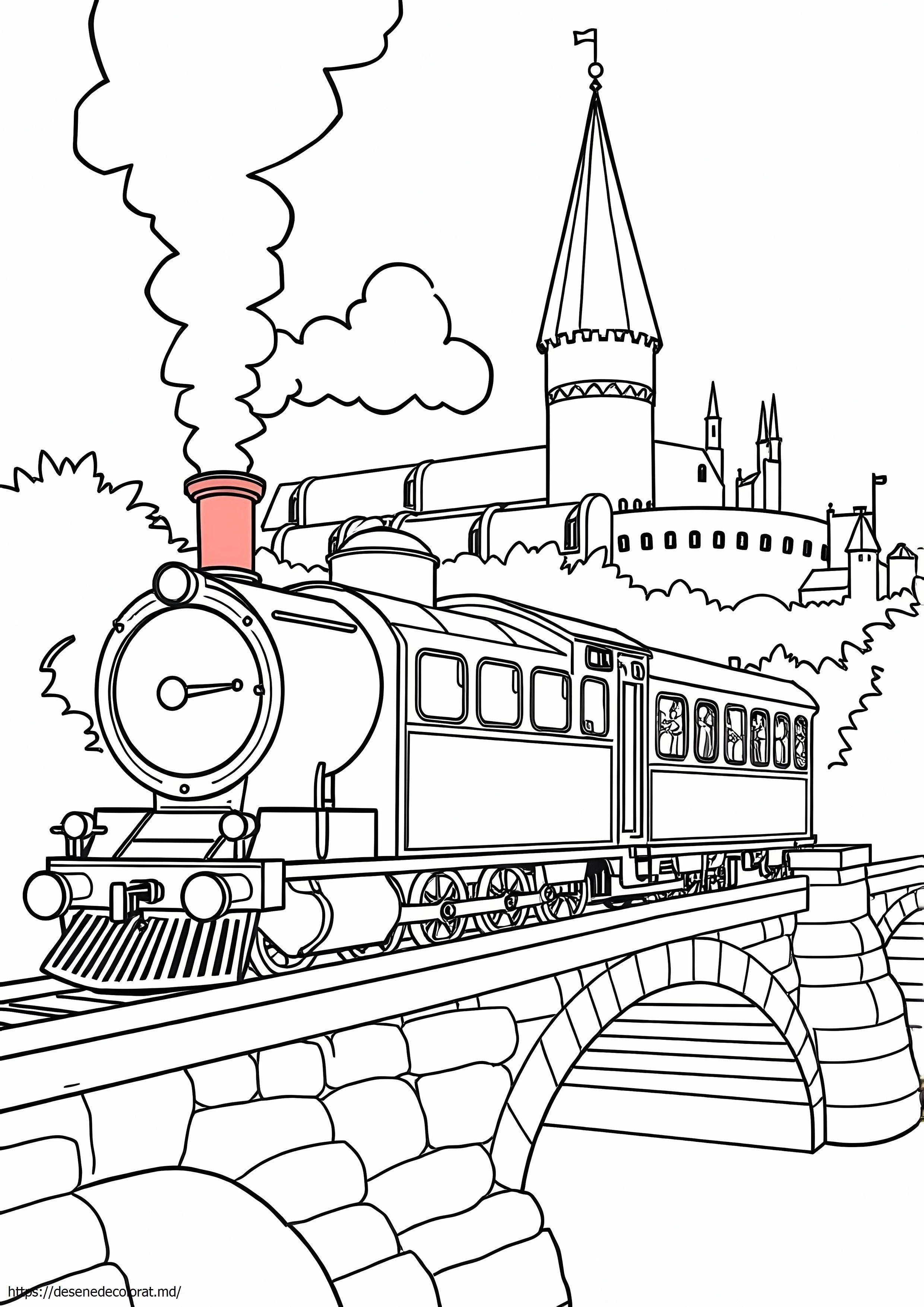Expresul hogwarts desen de colorat