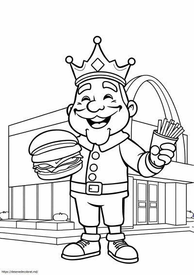 Fast Food de colorat - Desene, fise si imagini de Fast Food de colorat
