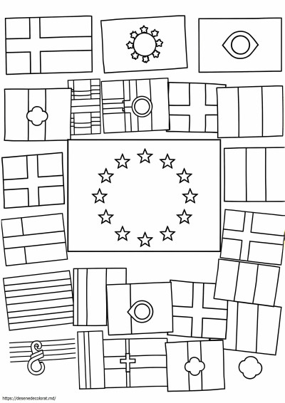 Steaguri de colorat - Desene, fise si imagini de Steaguri de colorat