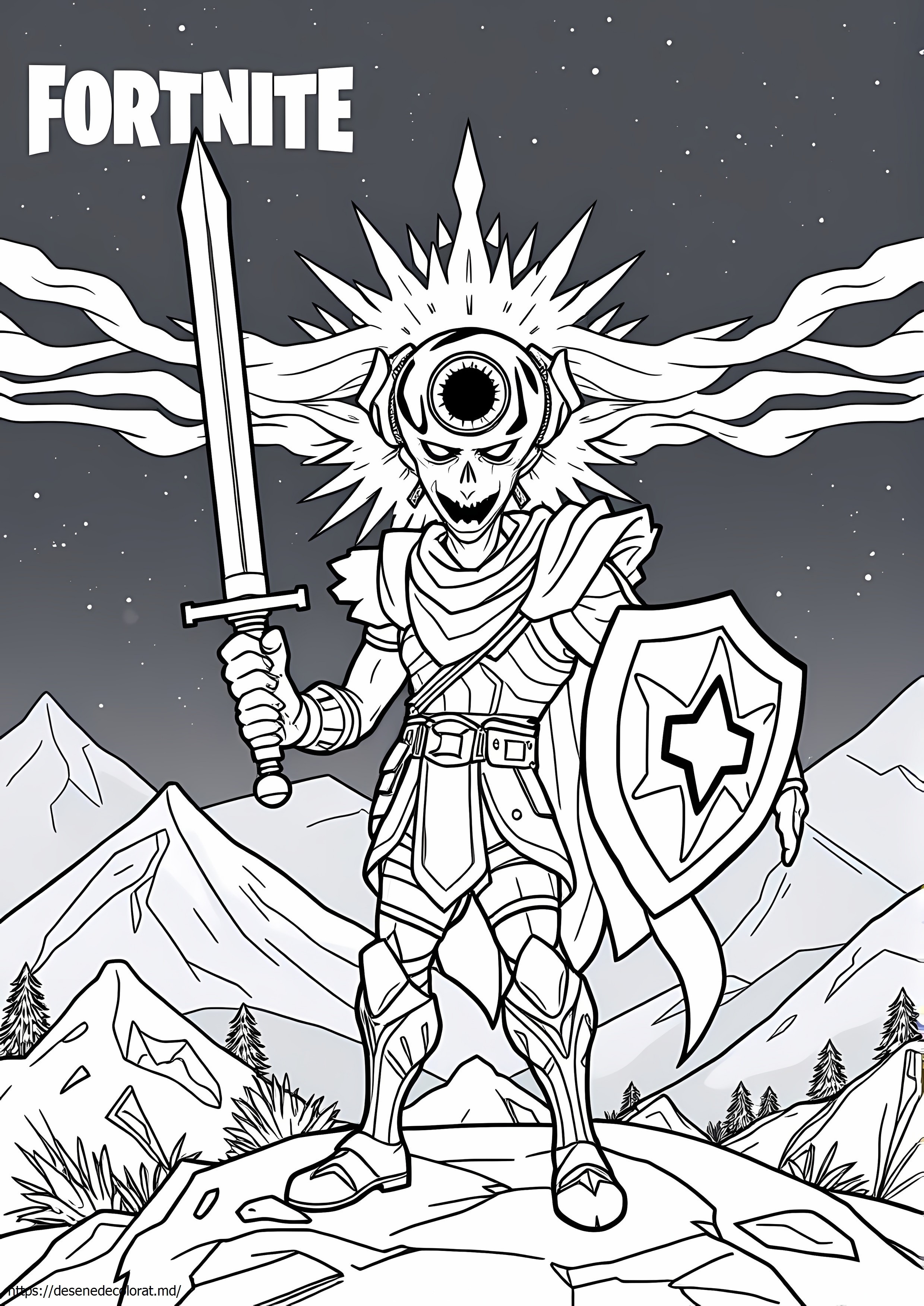 Fortnite hades desen de colorat