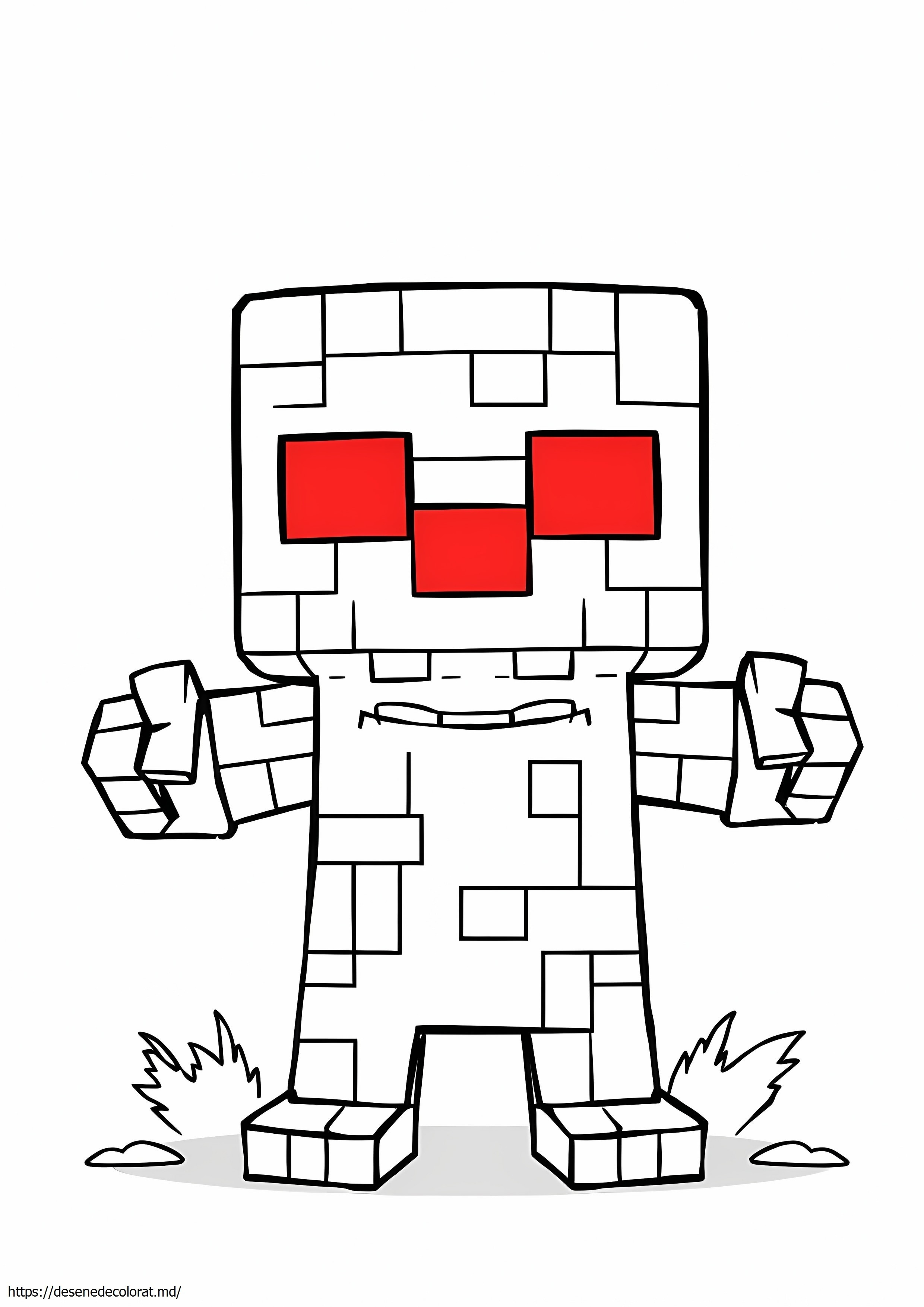 Minecraft creeper desen de colorat