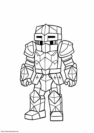 Minecraft creeper desen de colorat