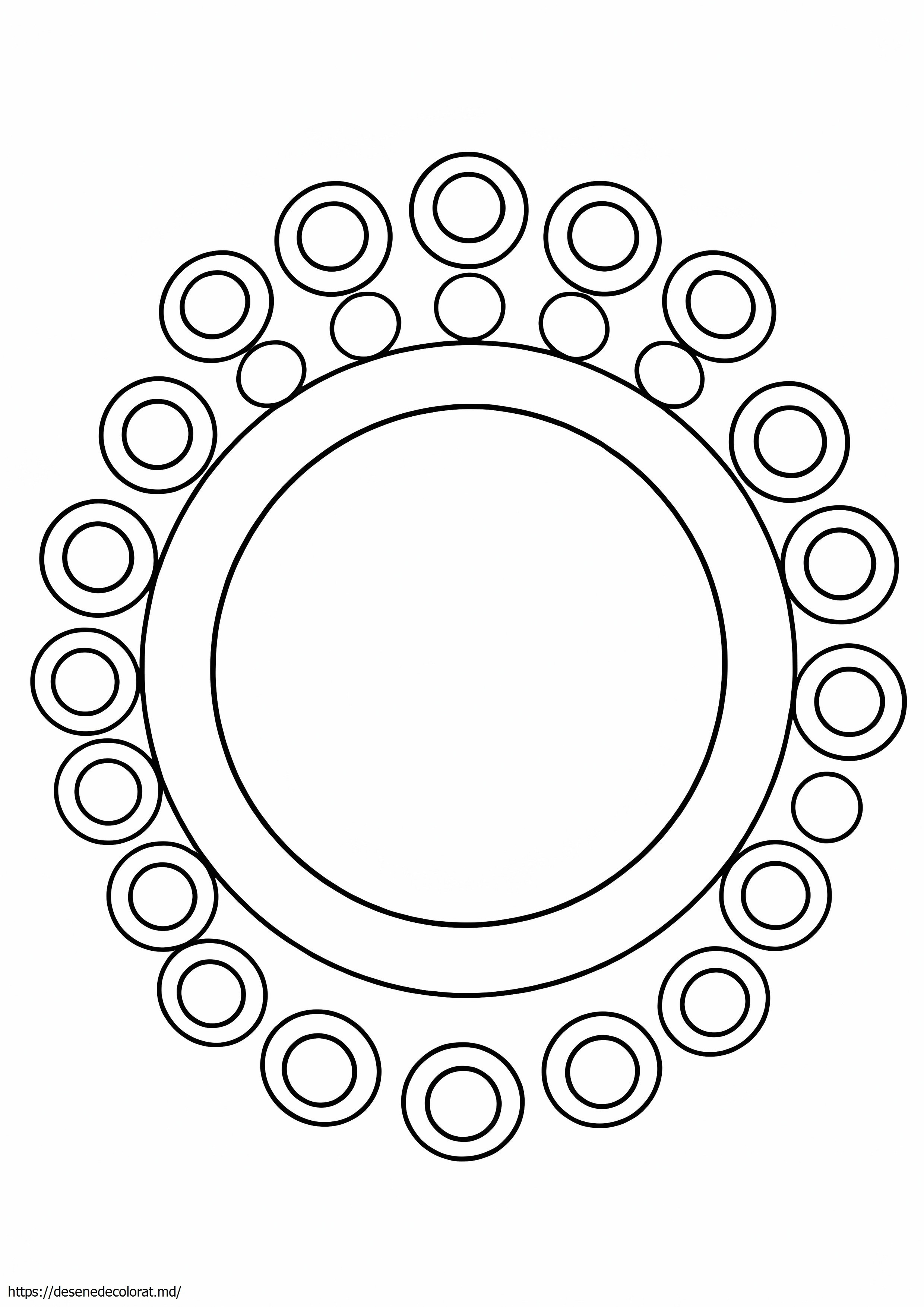 Model de cerc desen de colorat