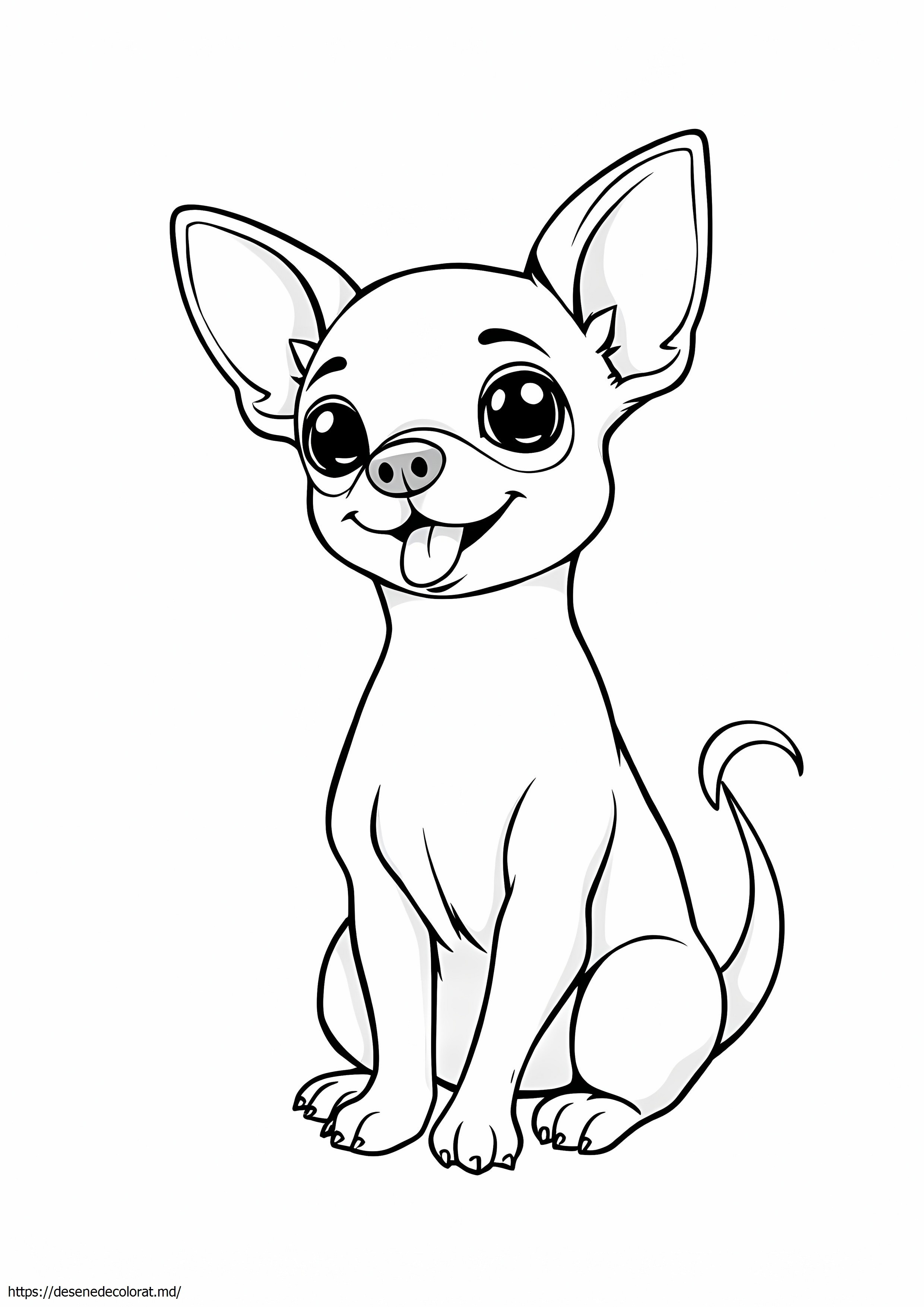 Chihuahua realist desen de colorat