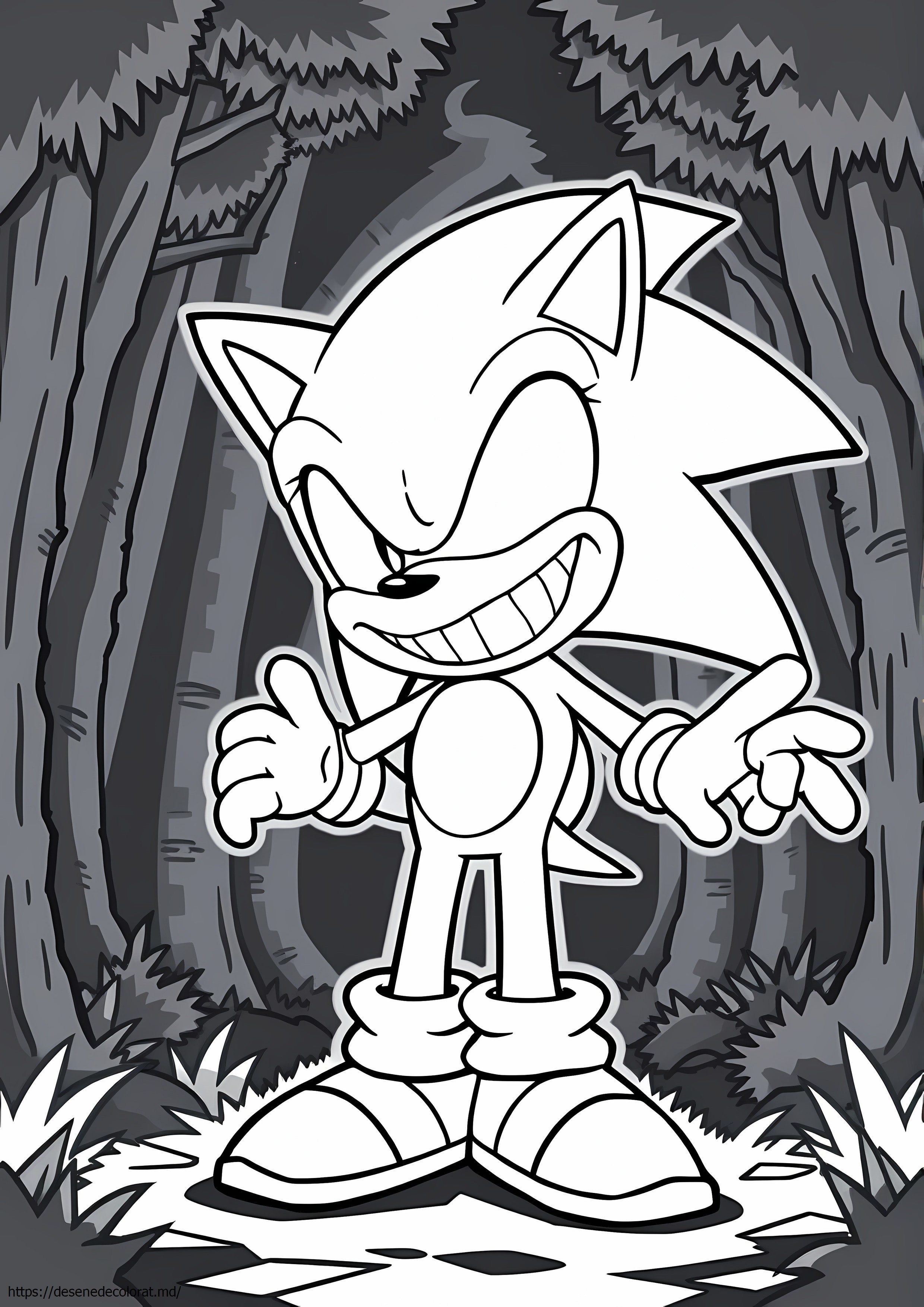 Sonic exe desen de colorat