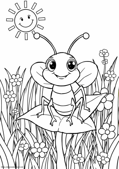 Insecte de colorat - Desene, fise si imagini de Insecte de colorat