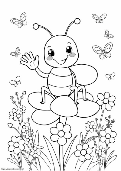 Insecte de colorat - Desene, fise si imagini de Insecte de colorat