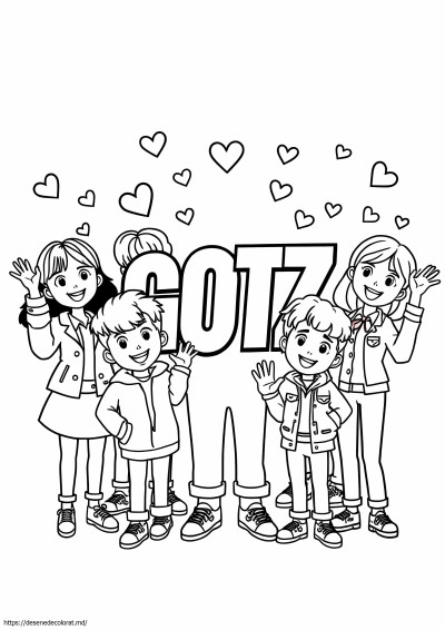 K-pop de colorat - Desene, fise si imagini de K-pop de colorat