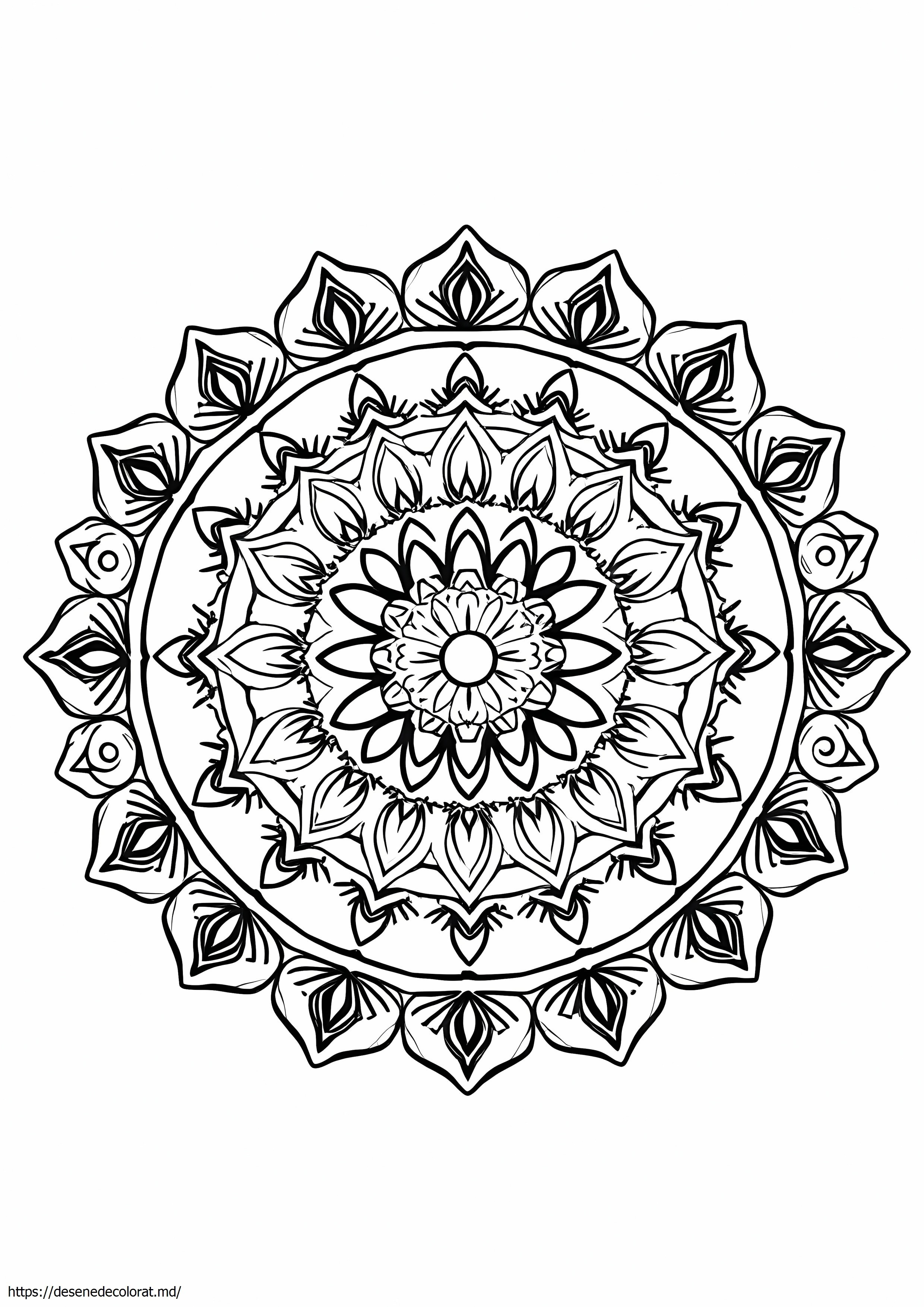 Mandala 2020 desen de colorat