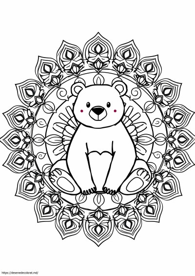 Mandala de colorat - Desene, fise si imagini de Mandala de colorat