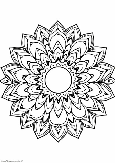 Mandala de colorat - Desene, fise si imagini de Mandala de colorat