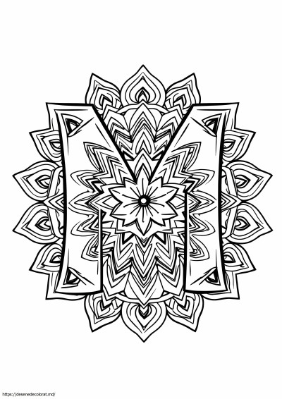 Mandala de colorat - Desene, fise si imagini de Mandala de colorat