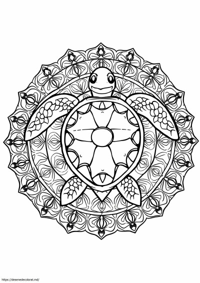 Mandala de colorat - Desene, fise si imagini de Mandala de colorat