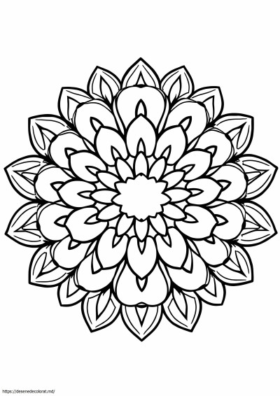 Mandala de colorat - Desene, fise si imagini de Mandala de colorat