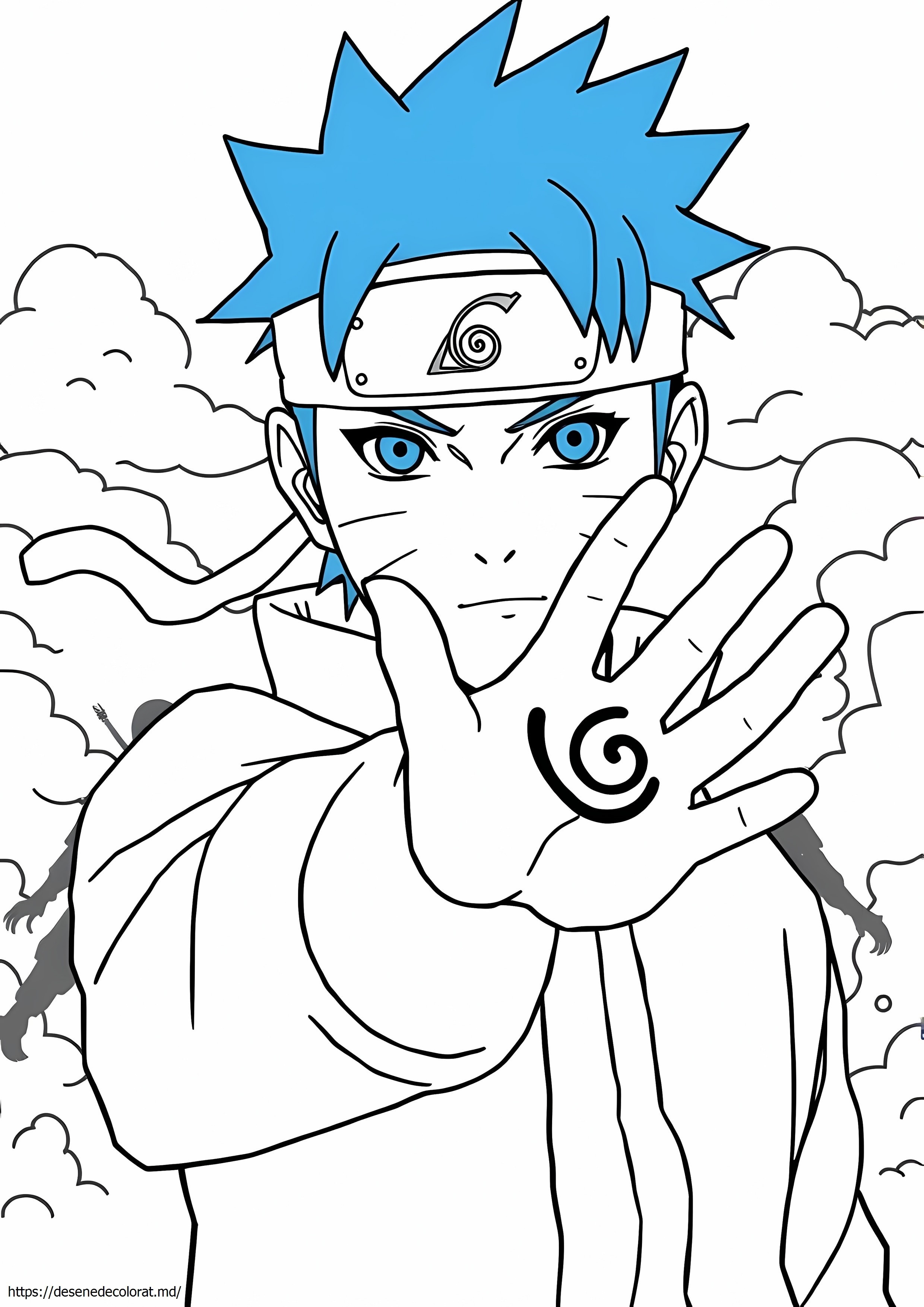 Karma boruto desen de colorat