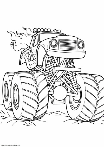Monstertruck de colorat - Desene, fise si imagini de Monstertruck de ...