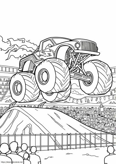Monstertruck de colorat - Desene, fise si imagini de Monstertruck de ...
