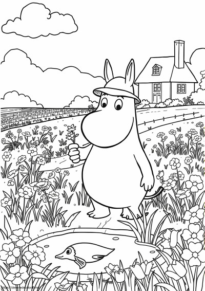 Mumin de colorat - Desene, fise si imagini de Mumin de colorat