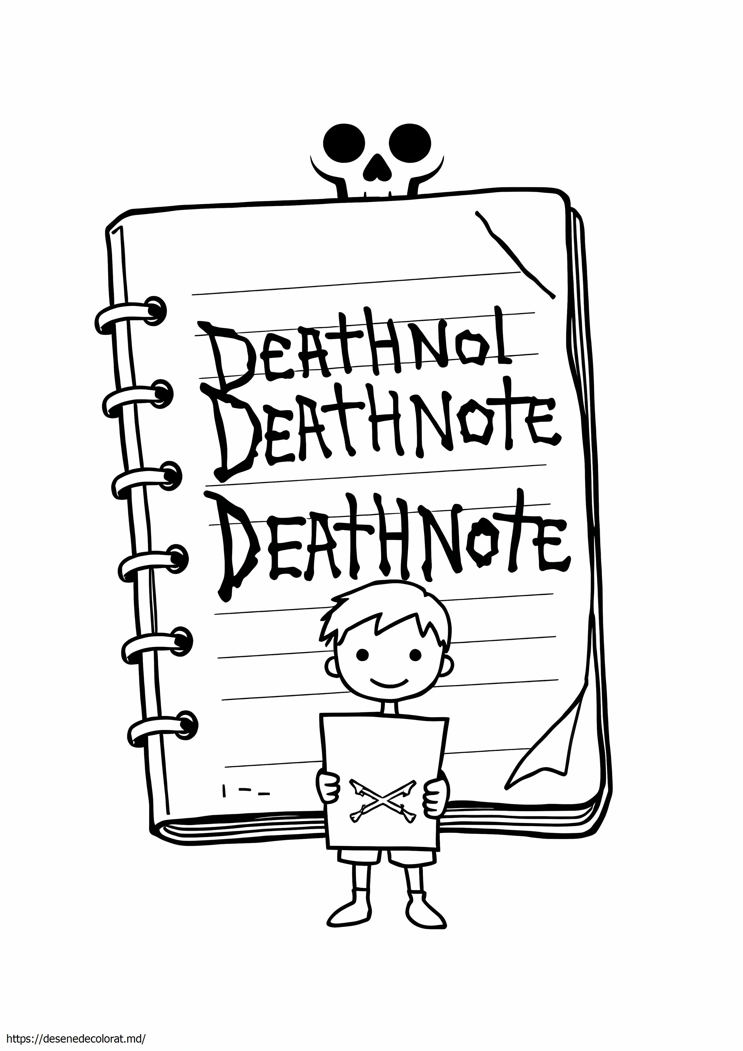 Death Note desen de colorat