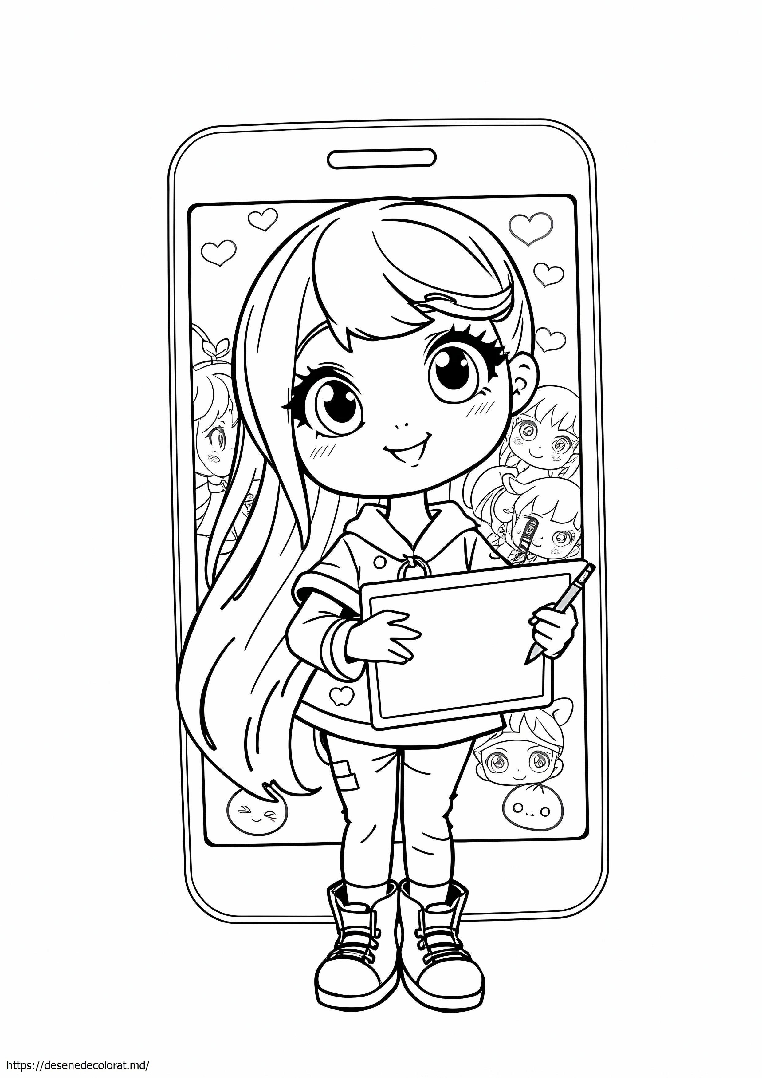 Desenând gacha life desen de colorat