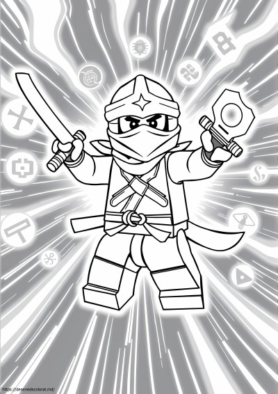 Ninjago de colorat - Desene, fise si imagini de Ninjago de colorat