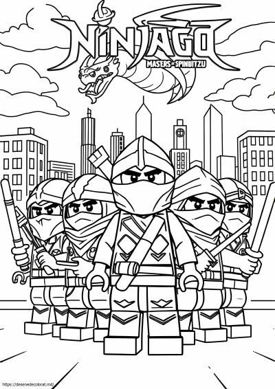 Ninjago de colorat - Desene, fise si imagini de Ninjago de colorat