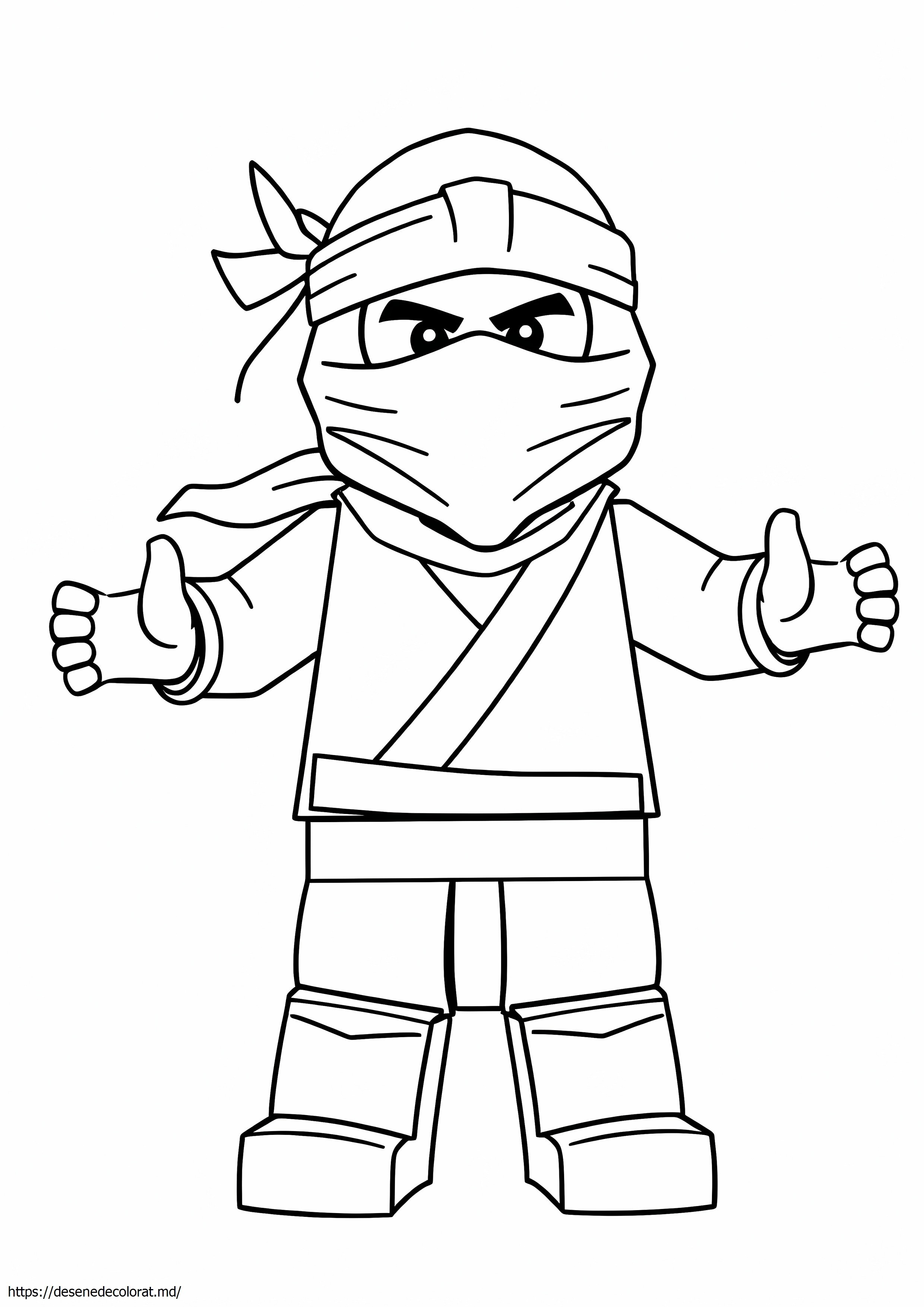 Ninjago kai roșu desen de colorat