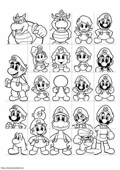 Nintendo de colorat - Desene, fise si imagini de Nintendo de colorat