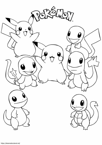 Pokemon de colorat - Desene, fise si imagini de Pokemon de colorat