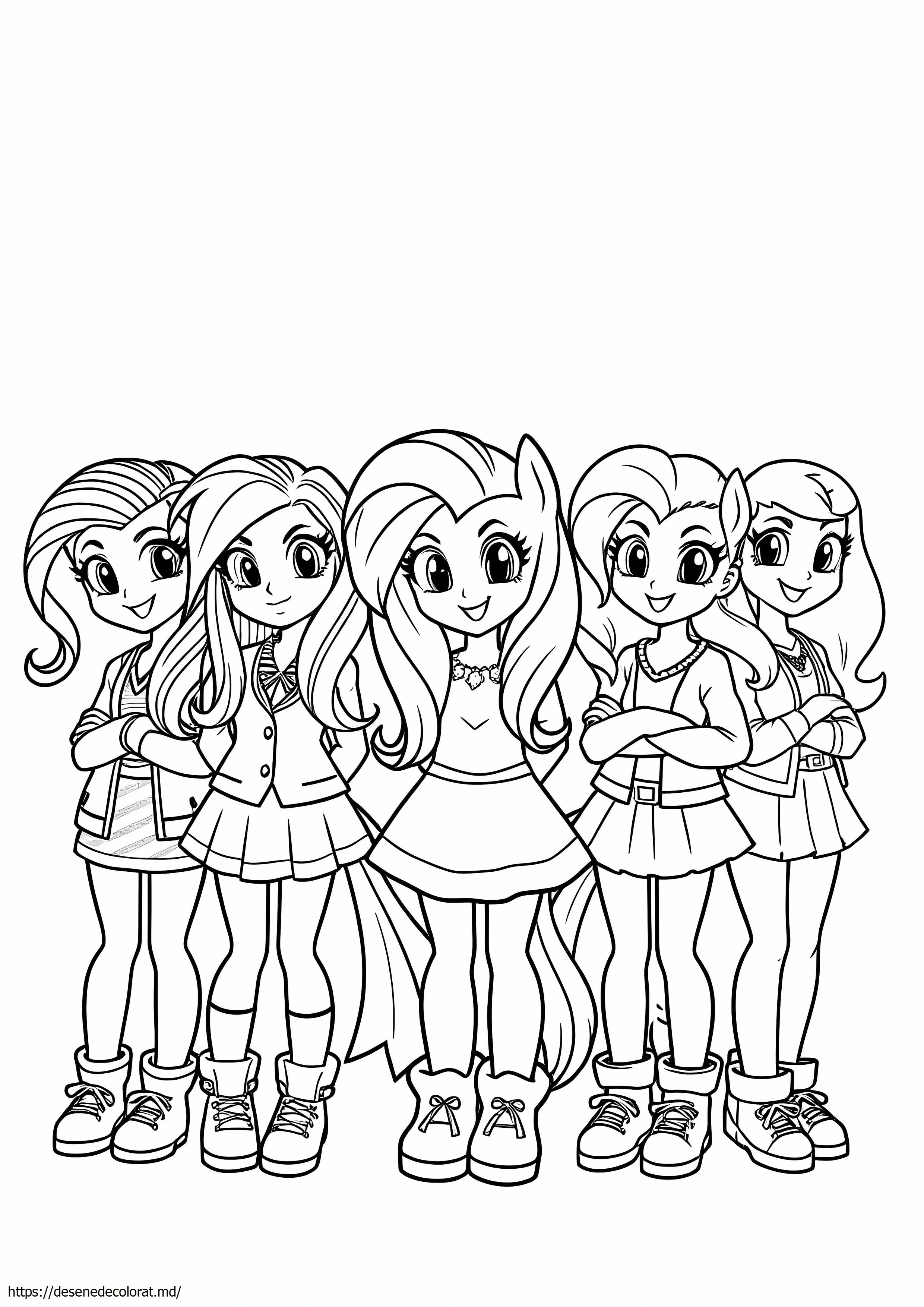 Ponei equestria fete desen de colorat