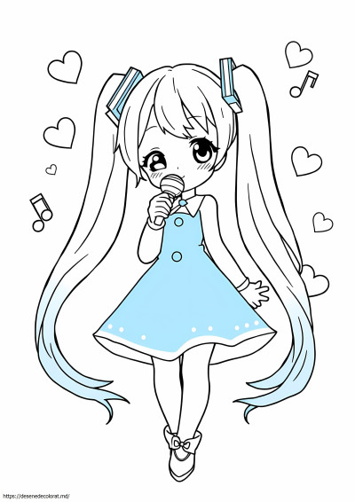 Anime de colorat - Desene, fise si imagini de Anime de colorat