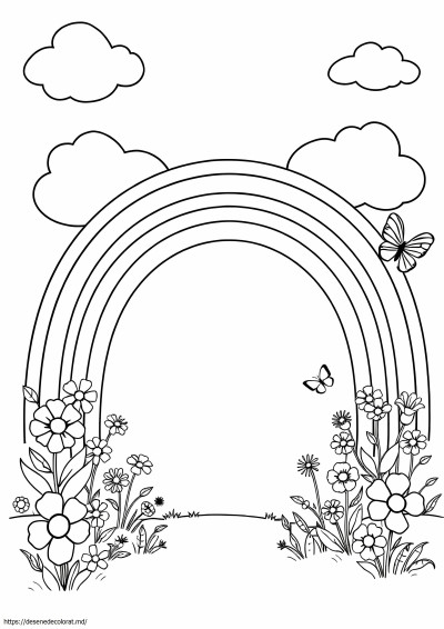Curcubeu de colorat - Desene, fise si imagini de Curcubeu de colorat