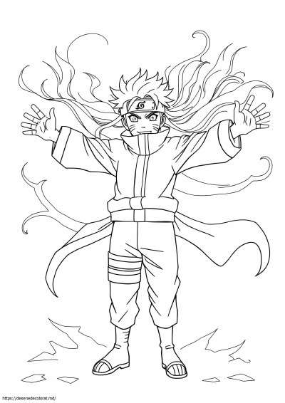Naruto și kakashi desen de colorat